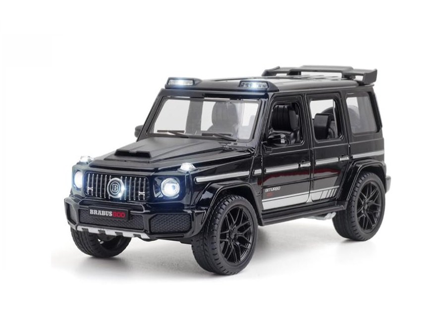Mercedes Benz G Brabus metal modelo brinquedo bateria luzes som 1:32 preto