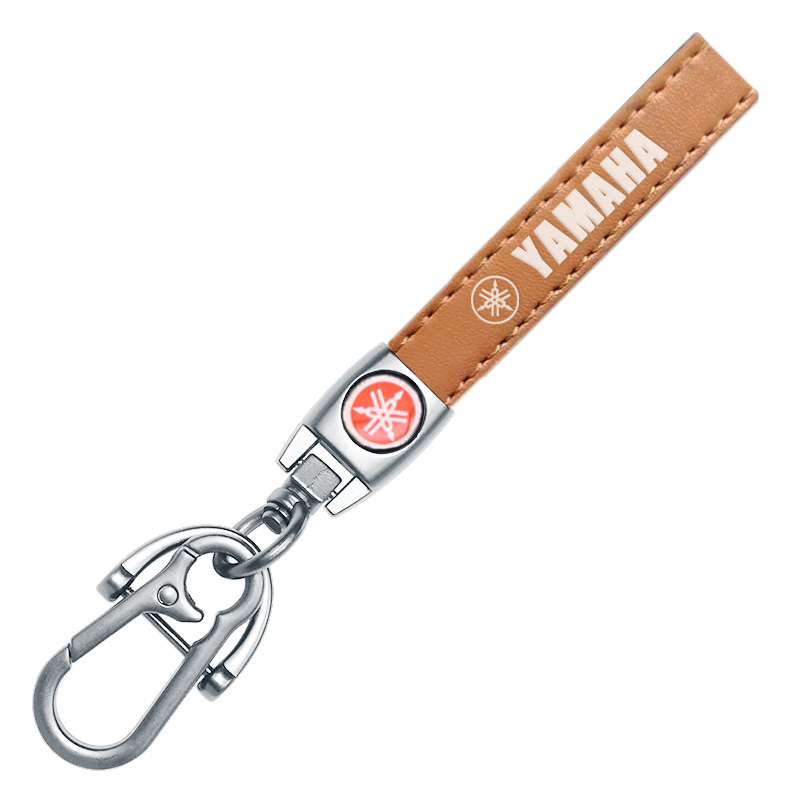 YAMAHA key fob, keychain brown leather :: capforwheel
