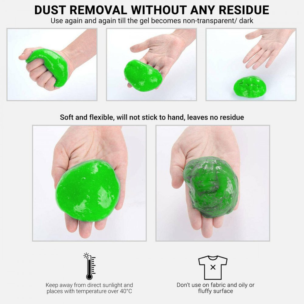 3pc cleaning gel, slime for the interior of the car, cars - green ...