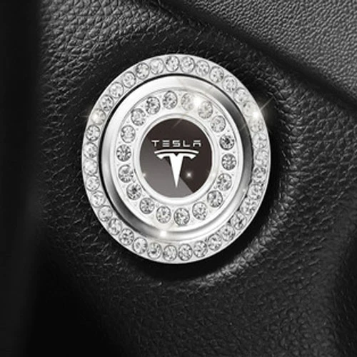 Crystal Diamond TESLA Start/Stop Ignition Switch :: capforwheel